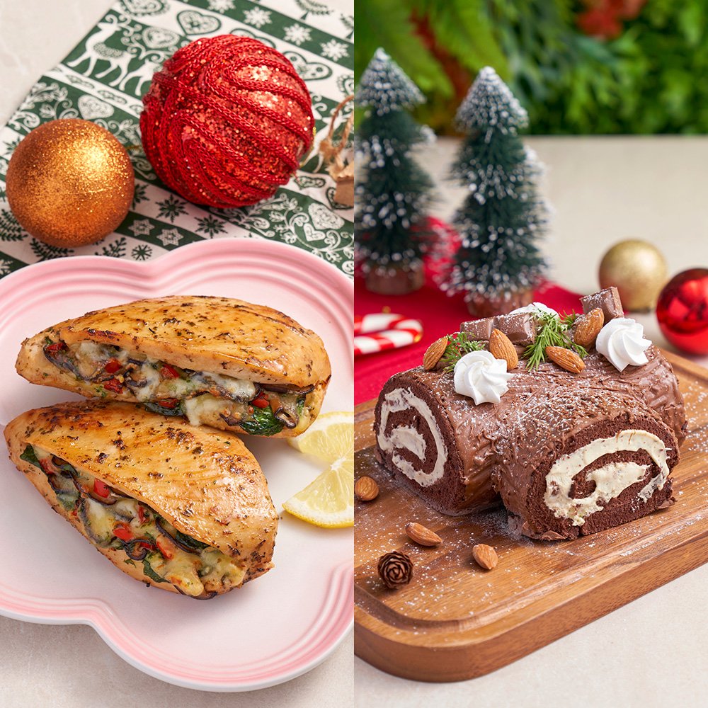 Stuffed Chicken Pocket & Christmas Yule Log - TCH Foodworks